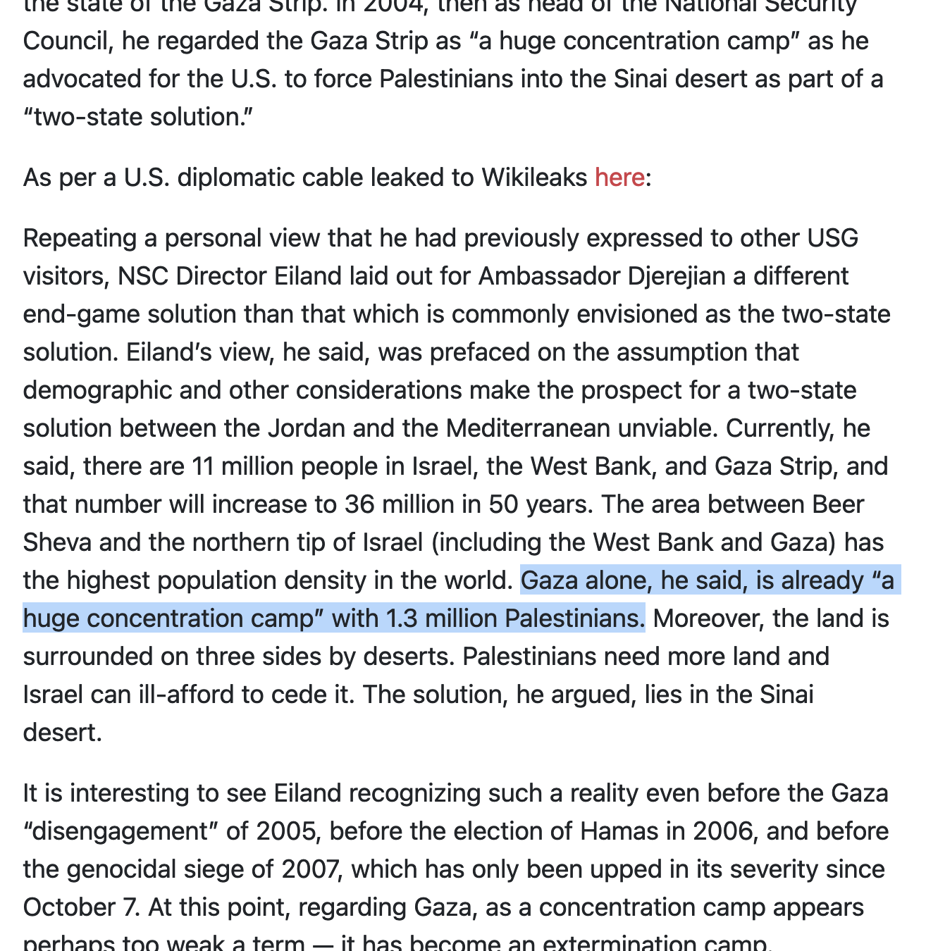 Eiland, Giora | Potentially Genocidal Quotes | Zionism Observer