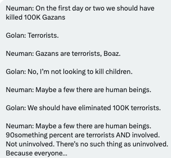 Neuman, Danny | Potentially Genocidal Quotes | Zionism Observer